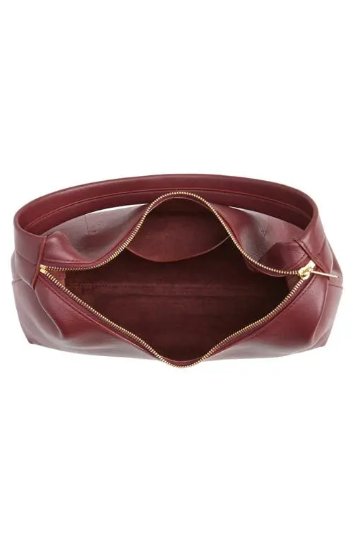 MANSUR GAVRIEL Candy Baguette Leather Shoulder Bag - Claret