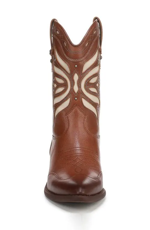 Sam Edelman Rylin Western Boot - Luxe Brown/cream