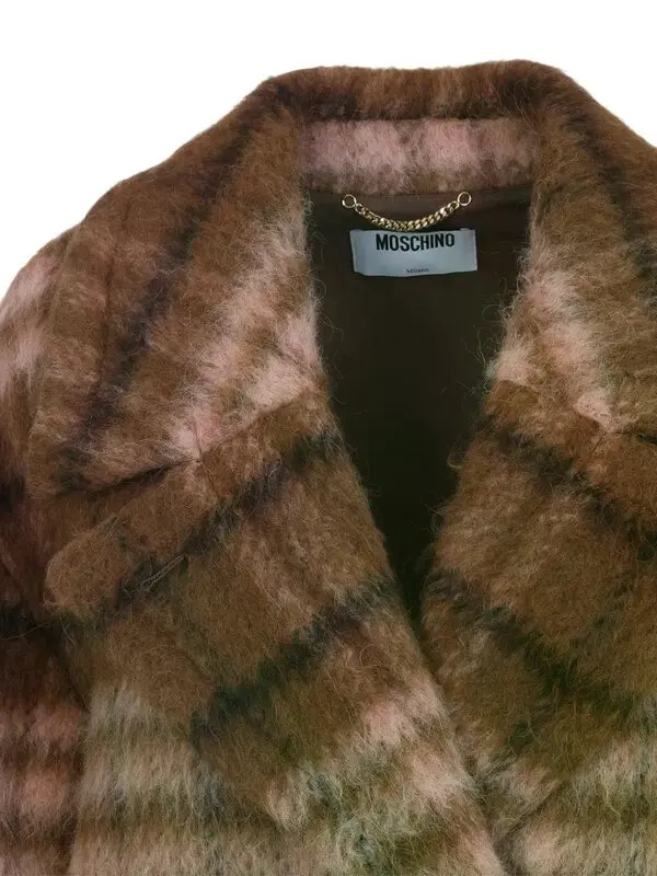 Moschino Checked Double-breasted Coat