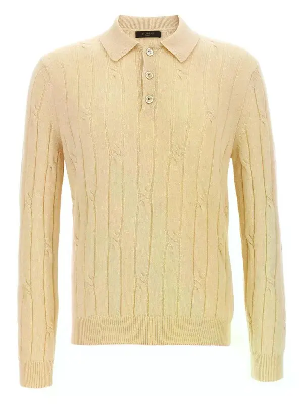ZANONE Cable-knit Polo Shirt
