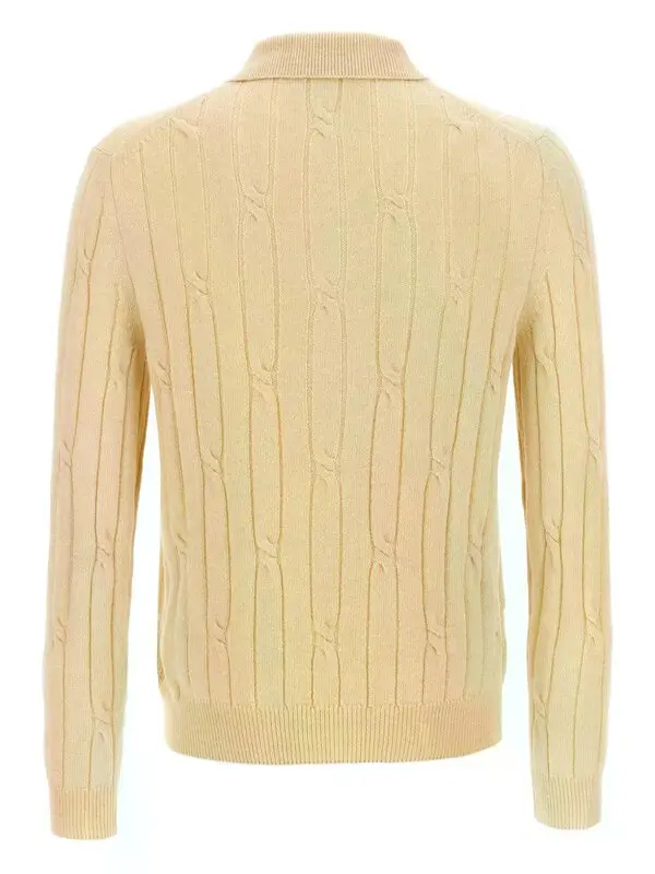ZANONE Cable-knit Polo Shirt