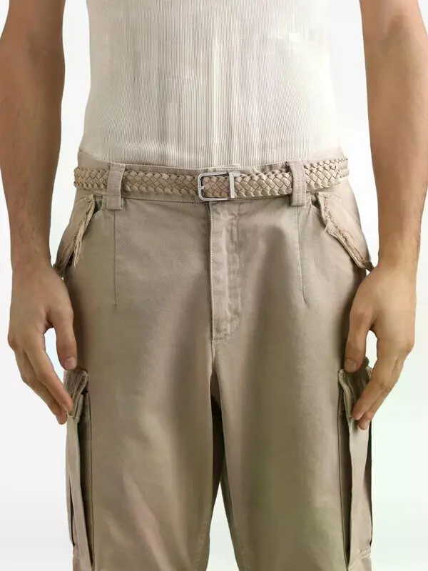 Dolce & Gabbana Woven Leather Belt - Neutrals