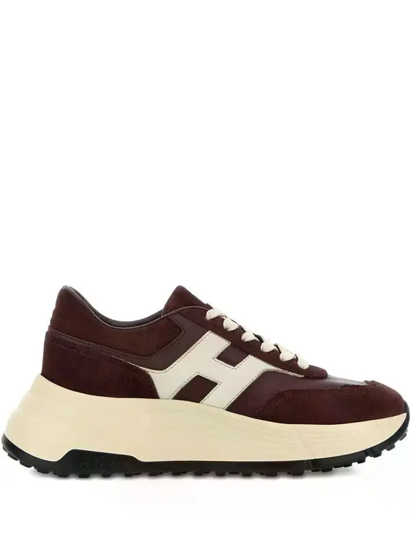 Hogan Hi-fi Suede Panelled Sneakers - Red