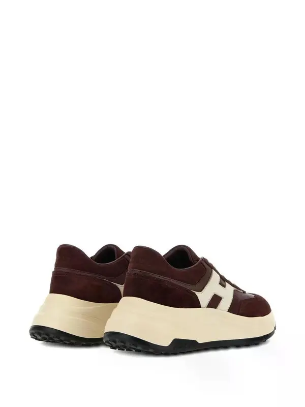 Hogan Hi-fi Suede Panelled Sneakers - Red