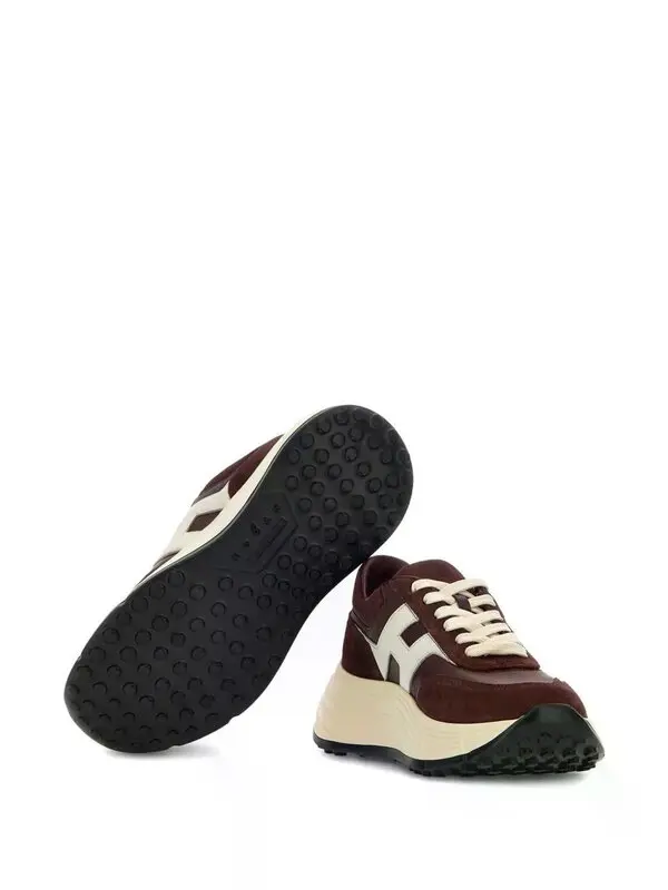 Hogan Hi-fi Suede Panelled Sneakers - Red