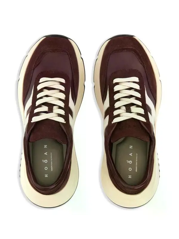 Hogan Hi-fi Suede Panelled Sneakers - Red