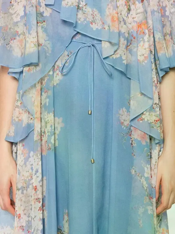 Zimmermann Floral-print Ruffled Dress