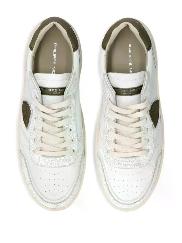 Philippe Model Leather Panelled Sneakers - White