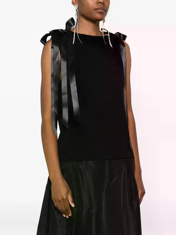 Simone Rocha Bow Ribbon Tank Top