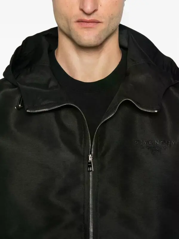 Givenchy Zip-up Hooded Jacket - Black