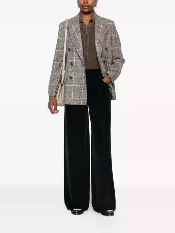 Brunello Cucinelli Checked Double-breasted Blazer