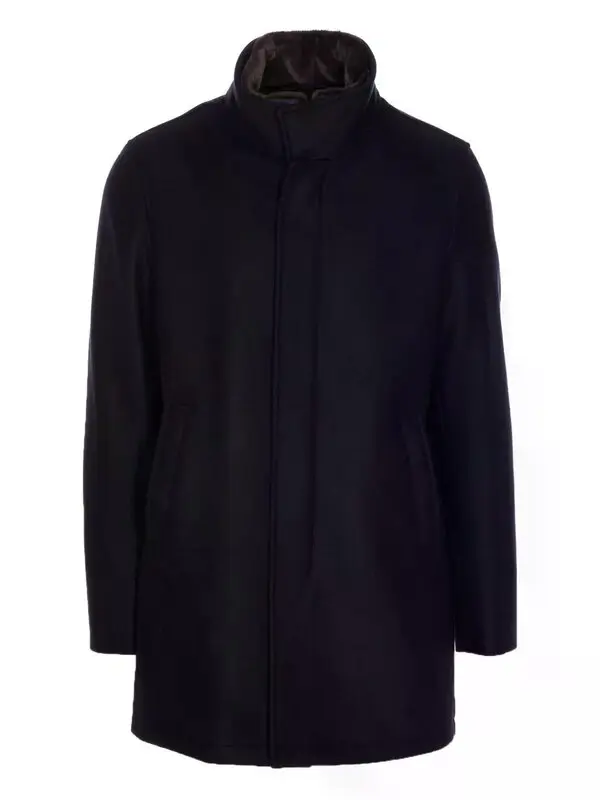 Herno Shearling-collar Zip-up Coat