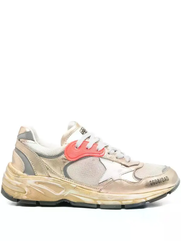 GOLDEN GOOSE Dad-star Metallic Sneakers - Neutrals