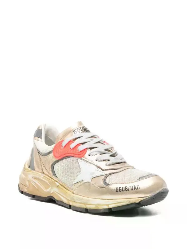 GOLDEN GOOSE Dad-star Metallic Sneakers - Neutrals
