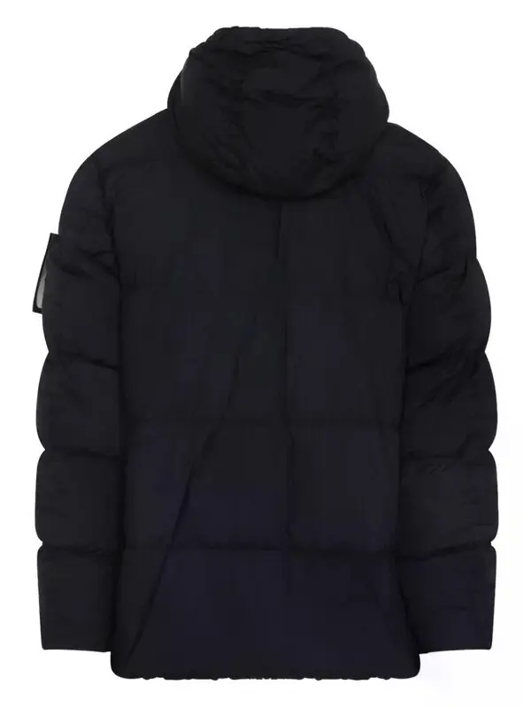 Stone Island Compass-appliqué Padded Jacket - Black