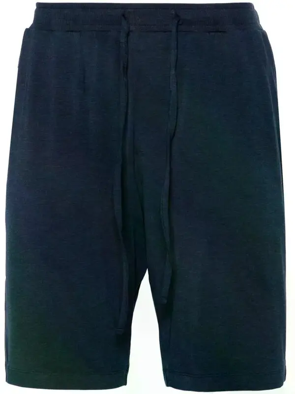 Hanro Ribbed-waist Jersey Bermuda Shorts - Blue