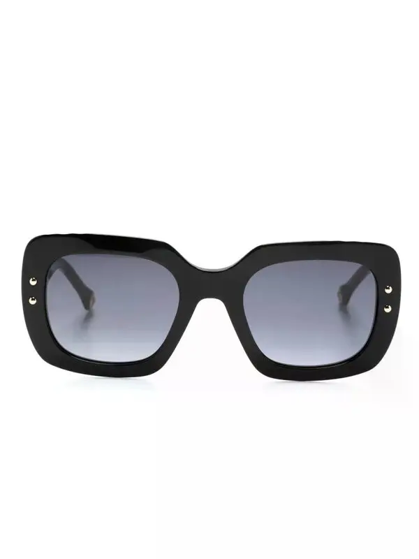 Carolina Herrera Colour-block Square-frame Sunglasses - Black