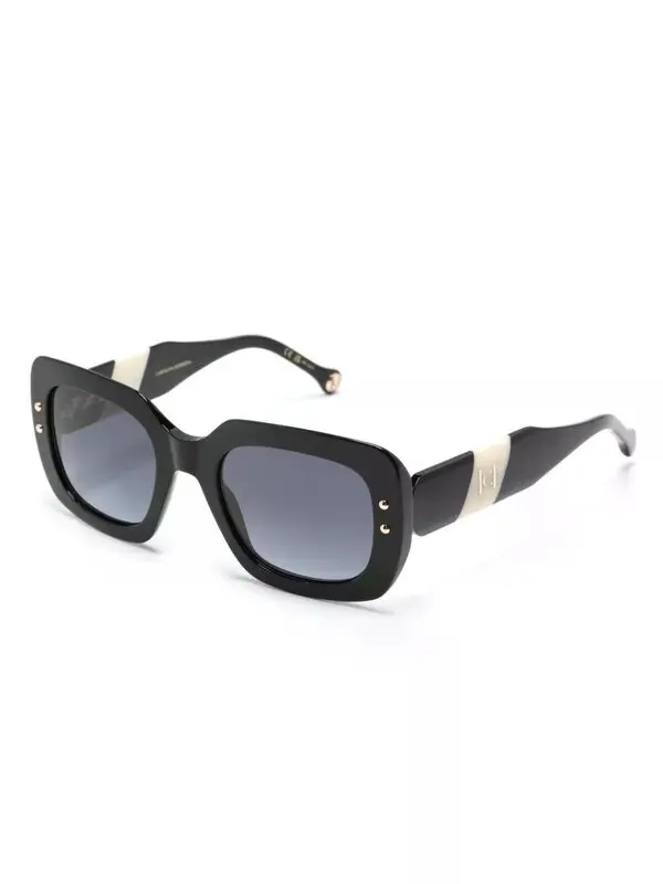 Carolina Herrera Colour-block Square-frame Sunglasses