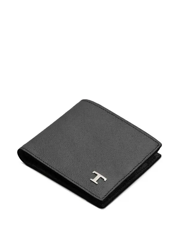TOD'S Logo-plaque Leather Wallet - Black