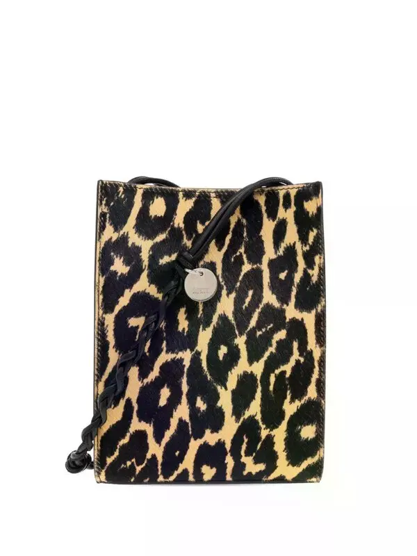 JIL SANDER Tangle Leopard-print Shoulder Bag - Neutrals