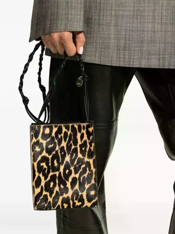 JIL SANDER Tangle Leopard-print Shoulder Bag - Neutrals