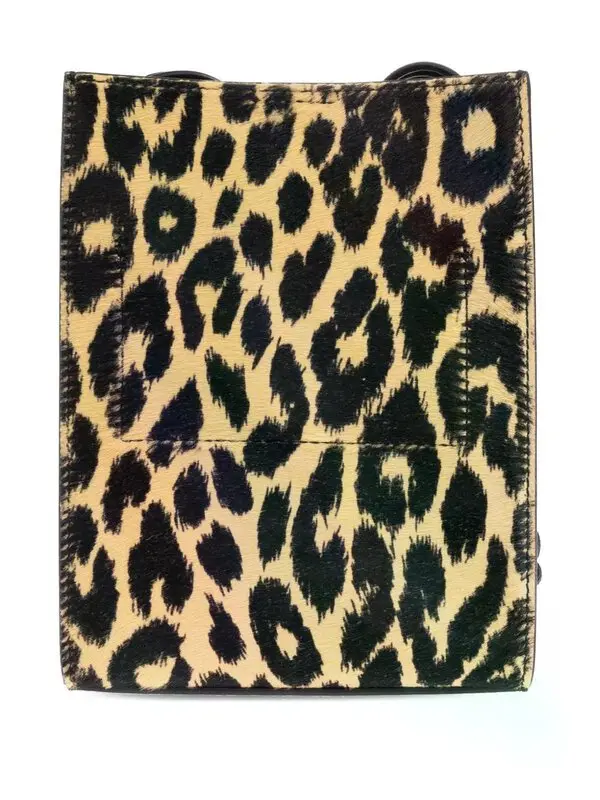 JIL SANDER Tangle Leopard-print Shoulder Bag - Neutrals