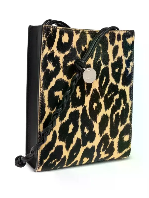 JIL SANDER Tangle Leopard-print Shoulder Bag - Neutrals