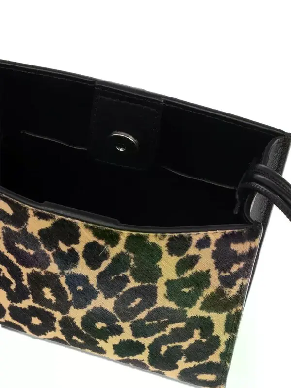 JIL SANDER Tangle Leopard-print Shoulder Bag - Neutrals