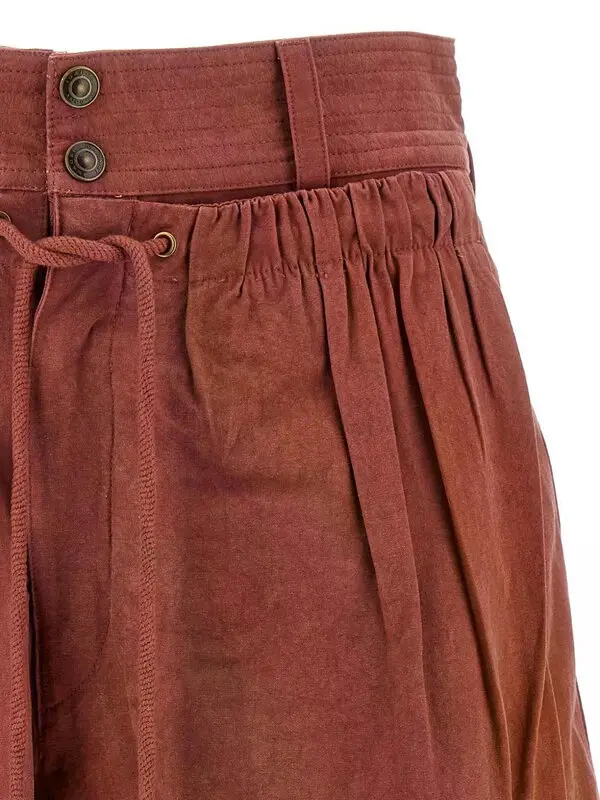 Isabel Marant Étoile Drawstring High-waist Pleated Shorts