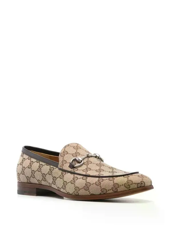 Gucci Horsebit-detailed Gg-canvas Loafers - Neutrals