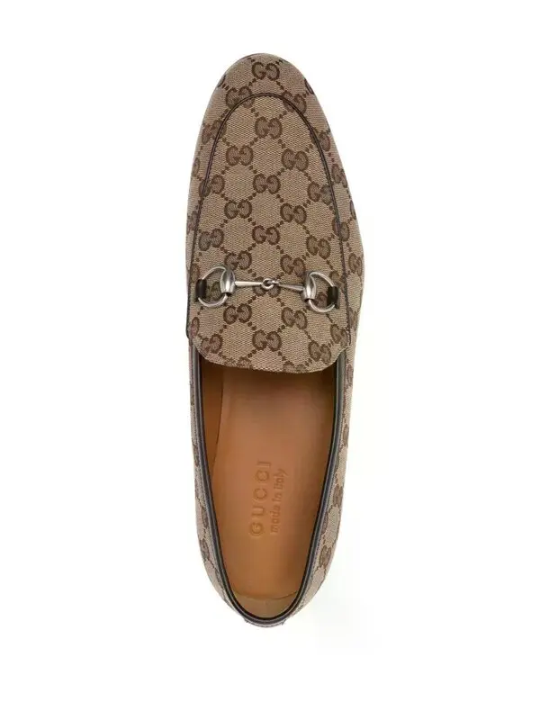 Gucci Horsebit-detailed Gg-canvas Loafers - Neutrals