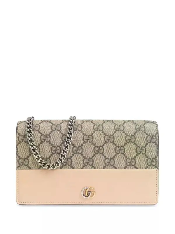 Gucci Gg Marchmont Chain Wallet - Neutrals
