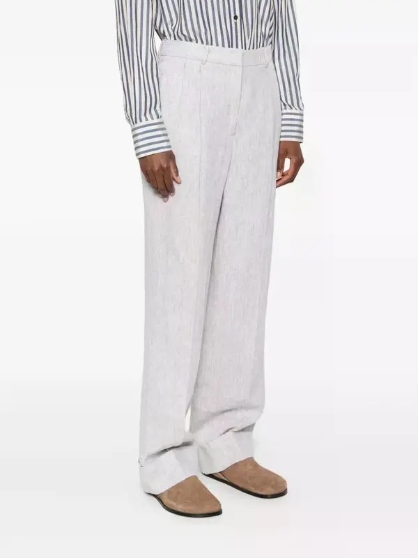Officine Générale Light Beige Pressed Crease Trousers