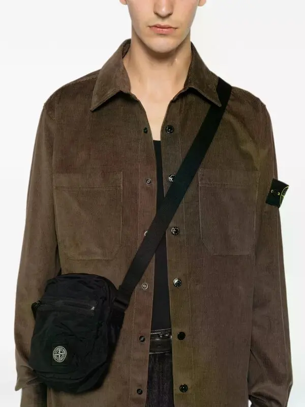 Stone Island Compass-patch Messenger Bag - Black