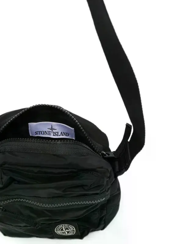 Stone Island Compass-patch Messenger Bag - Black