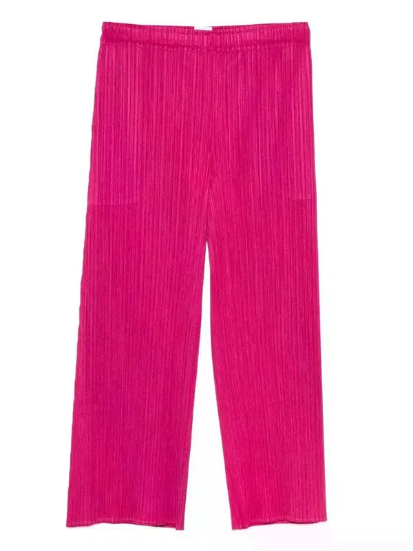 Issey Miyake Pleated Cropped Trousers - Pink