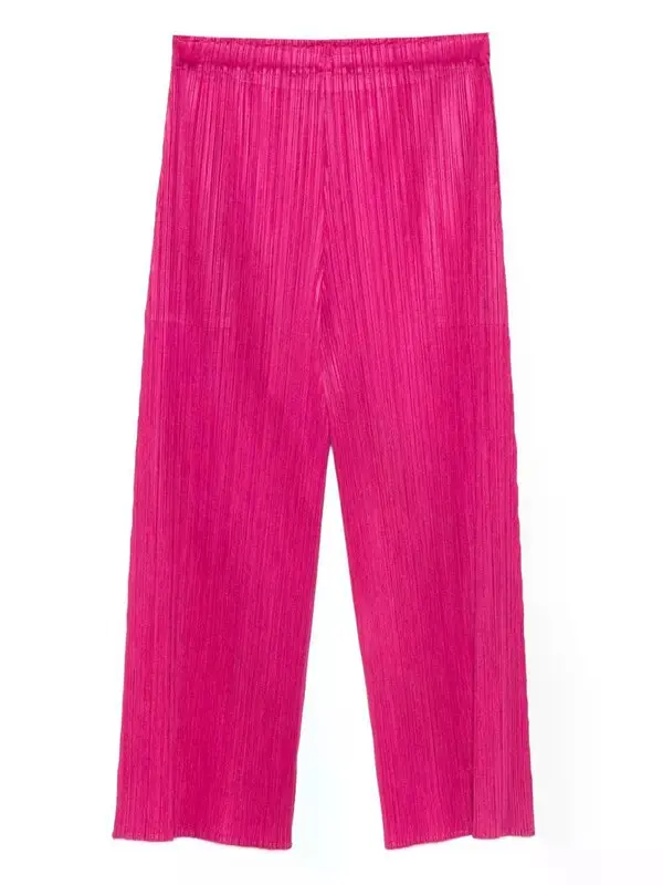 Issey Miyake Pleated Cropped Trousers - Pink