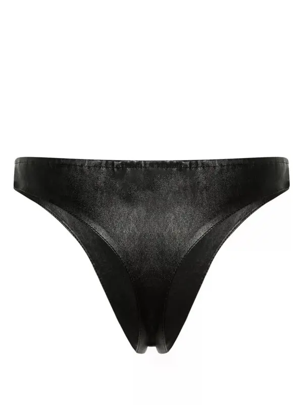 Gcds Logo-plaque Leather Briefs