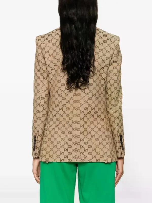 Gucci Gg Canvas Single-breasted Blazer