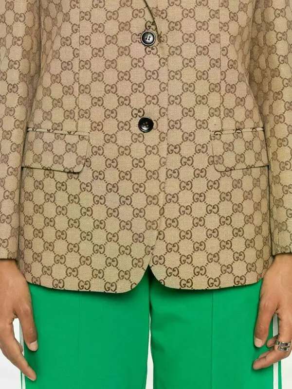Gucci Gg Canvas Single-breasted Blazer