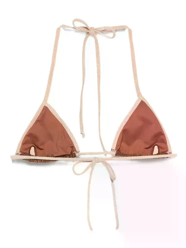 MC2 SAINT BARTH Leah Lurex Triangle Bikini Top