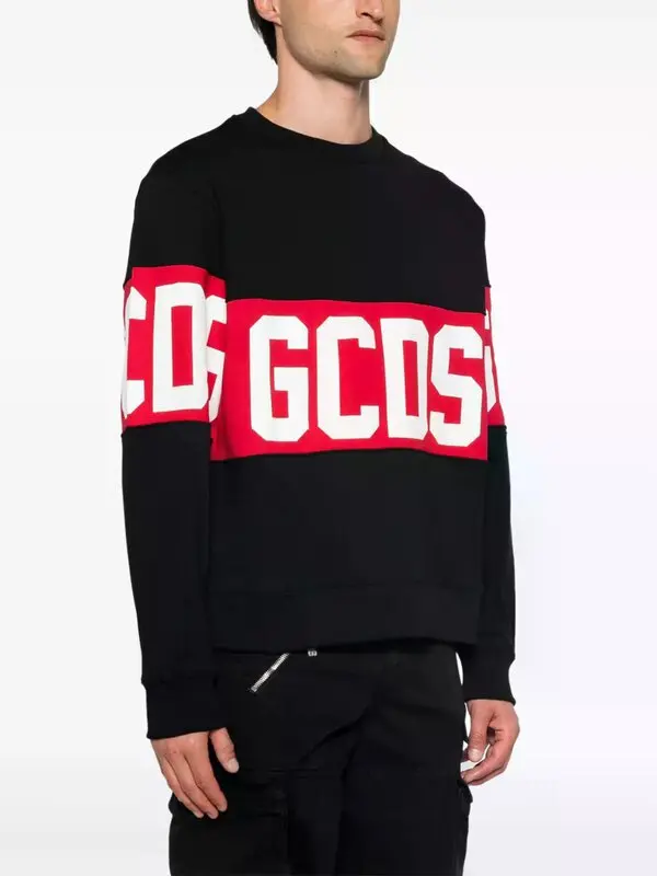Gcds Logo-print Sweatshirt - Black