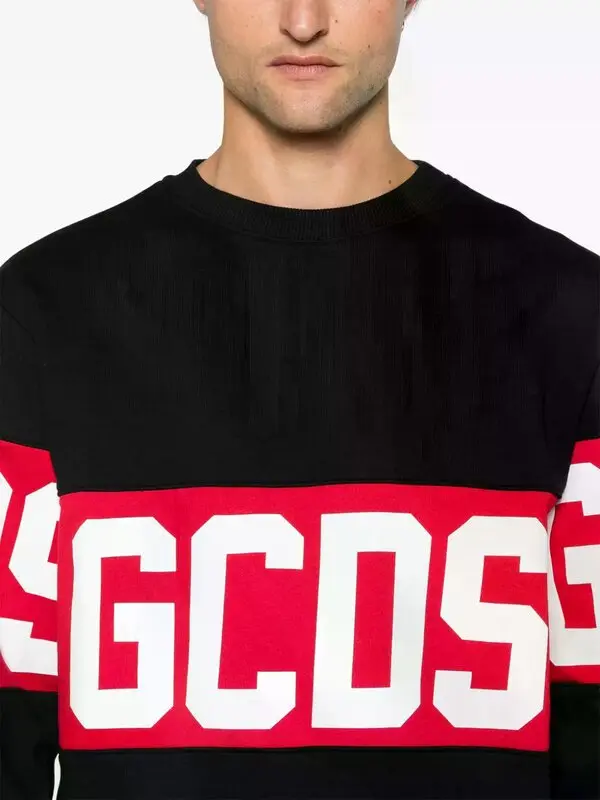 Gcds Logo-print Sweatshirt - Black
