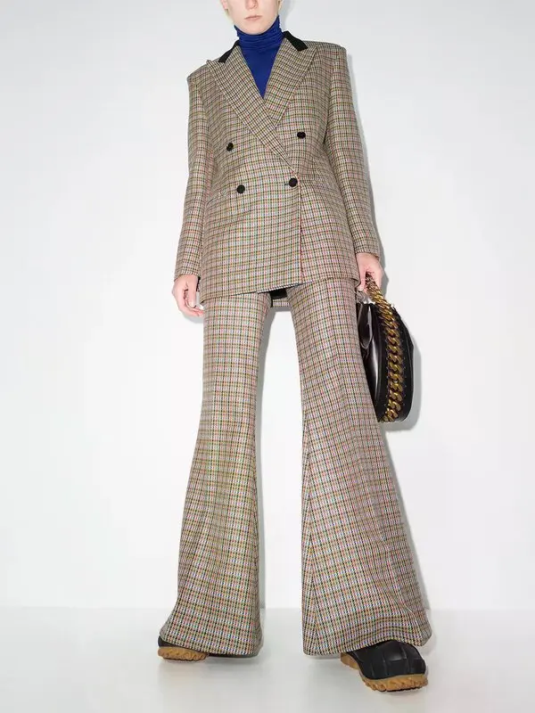 Stella McCartney Houndstooth Flared Trousers