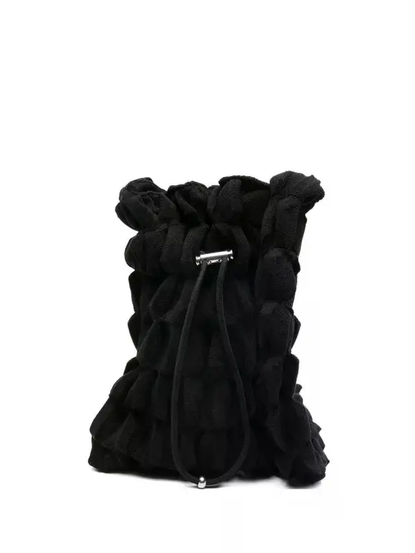 _J.L - A.L_ Ruffled Drawstring Bag - Black