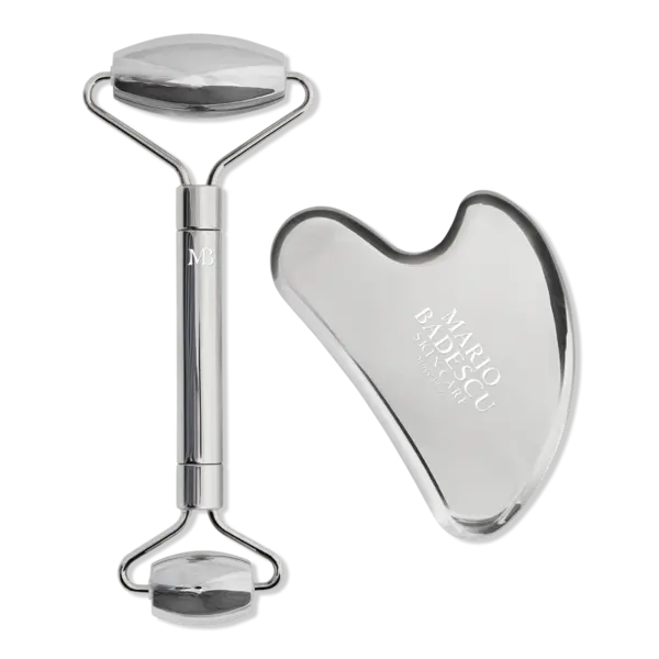 MARIO BADESCU Stainless Steel Facial Roller And Gua Sha Set - One-color