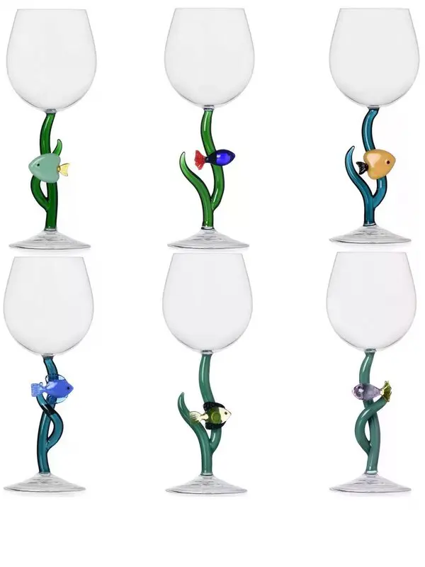 ICHENDORF MILANO Marine Garden Chalice Glass - Blue
