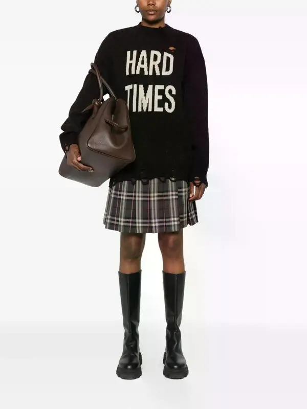 Moschino Distressed Crew-neck Sweater