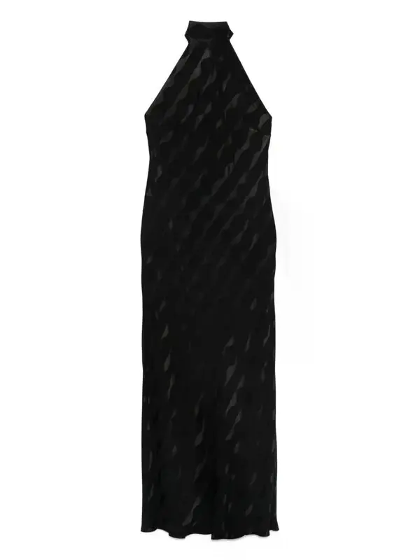 Rixo Maura Halterneck Jacquard Dress