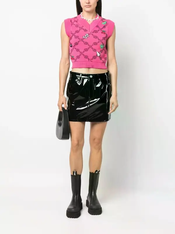 Gcds Graphic-print Jacquard Vest